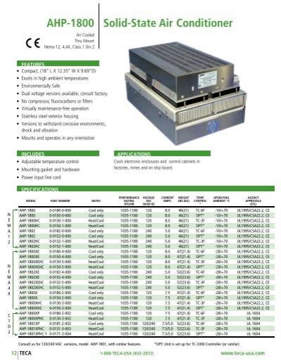 Ahp 1800 Solid State Air Conditioner Thermoelectric Cooling