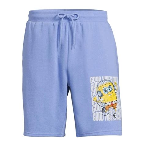 Nickelodeon Shorts Spongebob Square Pants Cool Vibes Mens Blue