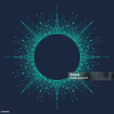 양자 컴퓨팅 기술 개념 딥 러닝 인공 지능 비즈니스 과학 기술을 위한 빅 데이터 알고리즘 시각화 파도 흐름 점 선 양자 벡터 일러스트레이션 블록체인에 대한 스톡 벡터 아트