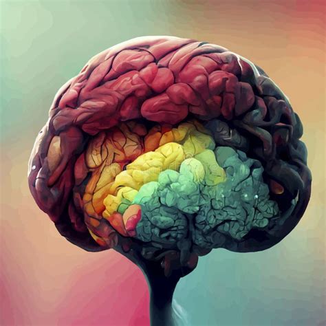 Beautiful Colorful Illustration Of The Human Brain Stock Image Image Of Mental Brain 254353745