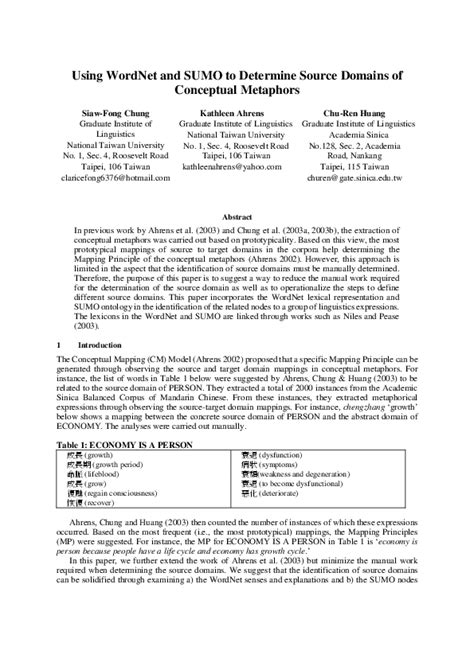 pdf using wordnet and sumo to determine source domains of conceptual