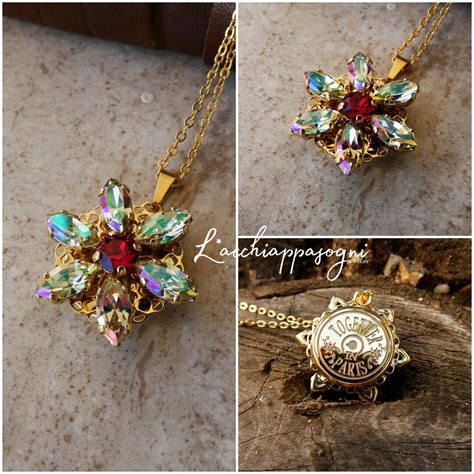 Anastasia Necklace Together In Paris Engraved Luminous Green M Etsy