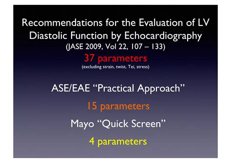 Echocardiographic Evaluation Of Lv Diastolic Function Pdf