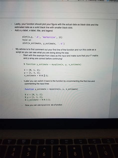 Solved Rules You Cannot Use The Built In MATLAB Spline Chegg
