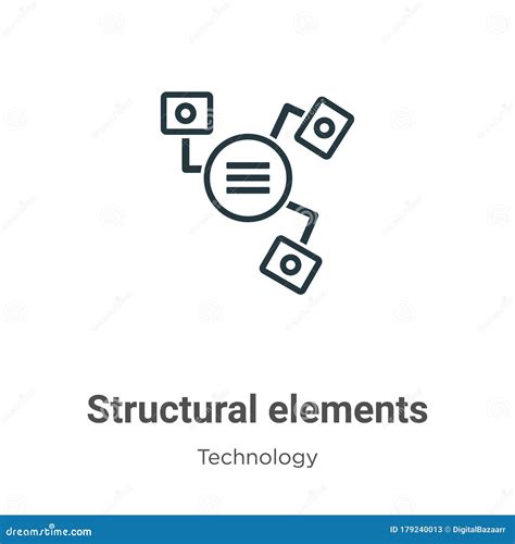 Structural Elements Outline Vector Icon Thin Line Black Structural Elements Icon Flat Vector