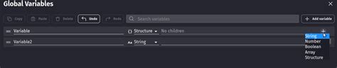Add New Variable As Same Type As To What Last Variable Was Changed In Variable Window Feature