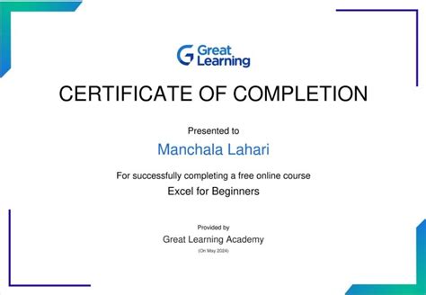 Lahari Manchala On Linkedin Successfully Completed The Course