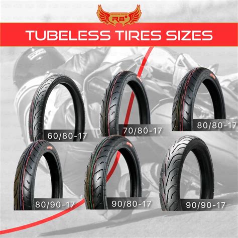 R8 Tubeless Tire 9090 17 6080 17 9080 17 8090 17 8080 17 70