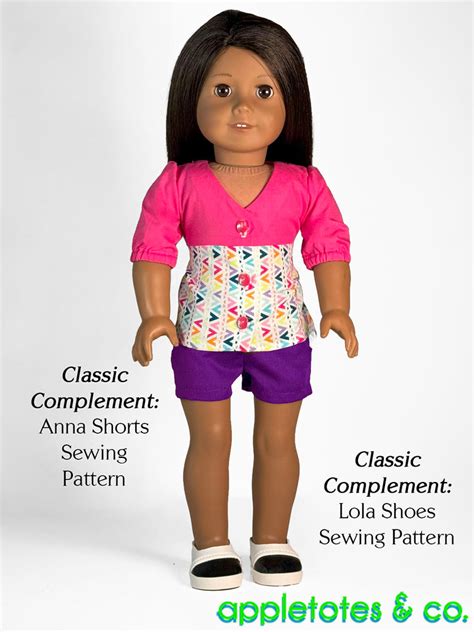 Andrea Blouse 18 Inch Doll Sewing Pattern Appletotes And Co