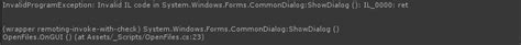 C How To Use Openfiledialog In Unity3d Stack Overflow