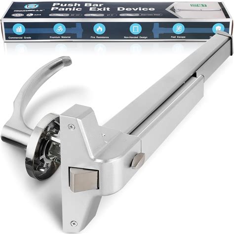 IRONWALLS Commercial Door Push Bar Panic Exit Device Exterior Lever Cm Stainless Steel