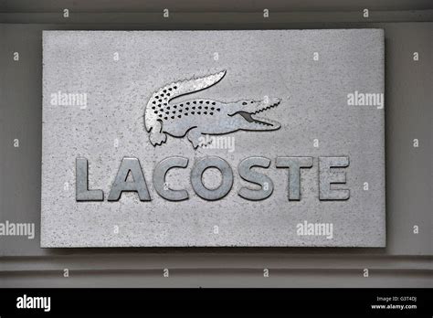 The logo of Lacoste can be seen in Berlin, Germany, 13 June 2016. PHOTO ...