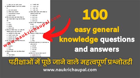 100 easy general knowledge questions and answers - Naukri Chaupal
