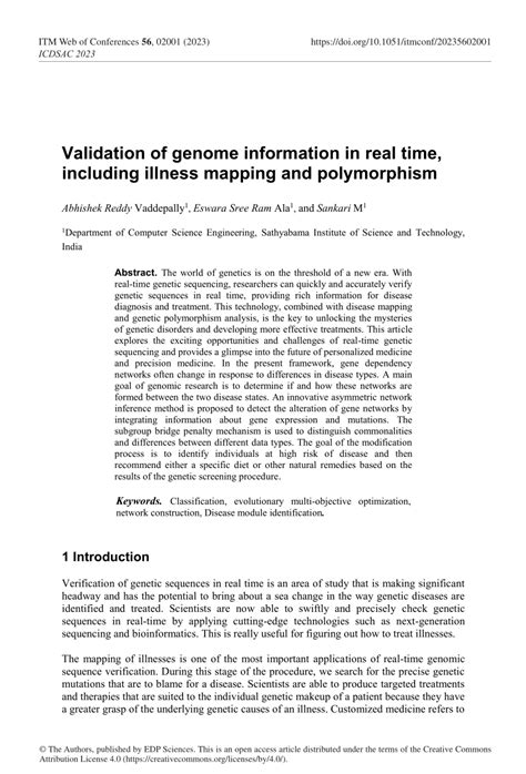Pdf Validation Of Genome Information In Real Time Including Illness