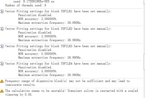 Error Cstthe Calculation Seems To Be Unstable Consider Reducing The