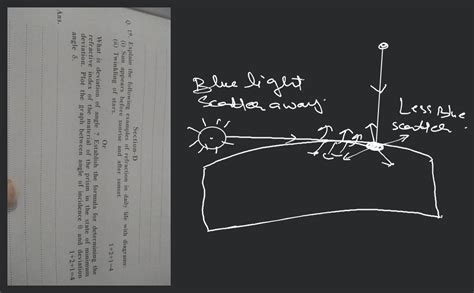 Q 19 Explain The Following Examples Of Refraction In Daily Life With Di