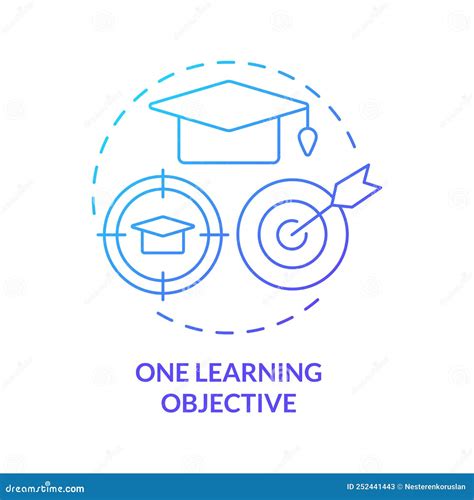 One Learning Objective Blue Gradient Concept Icon Stock Vector Illustration Of Learning