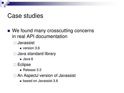 Ppt Tool Support For Crosscutting Concerns Of Api Documentation Powerpoint Presentation Id