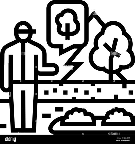 Landscaping Garden Line Icon Vector Illustration Stock Vector Image And Art Alamy