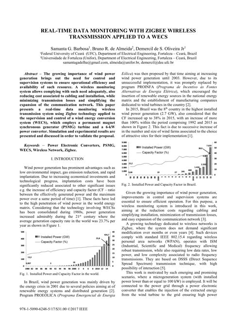 PDF Real Time Data Monitoring With Zigbee Wireless Transmission Applied To A WECS