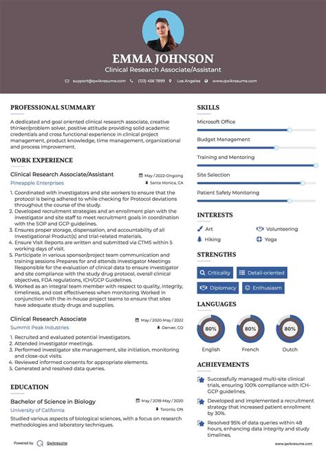 10 Clinical Research Associate Resume Samples And Templates For 2025