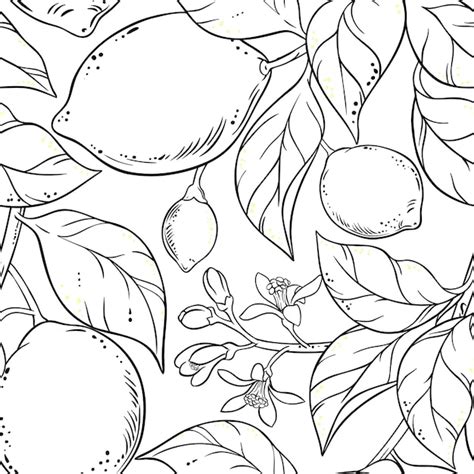 Premium Vector Lemon Seamless Pattern