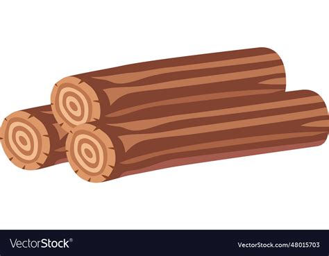 Wooden Logs Pile Royalty Free Vector Image Vectorstock