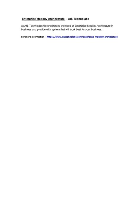 Ppt The Role Of Security In Enterprise Mobility Architecture