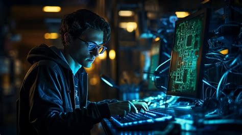 Premium Ai Image Computer Specialist Cybersecurity Ai Generated