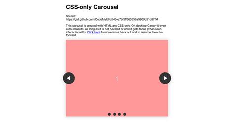 Carousel Css Only