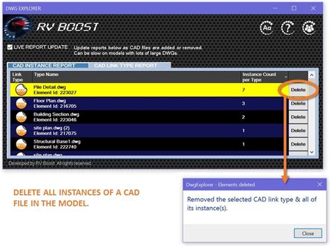 Revit Add Ons DWG Explorer Purge Revit Models Of Linked And Imported CAD Files Updated
