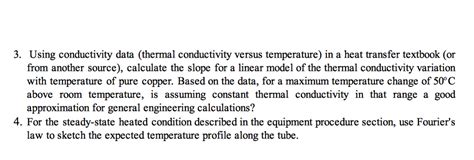 solved using conductivity data thermal conductivity versus