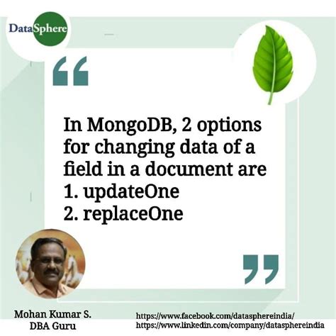 Mohan Kumar S On Linkedin Mongodb Oracle Sqlserver Dba Database