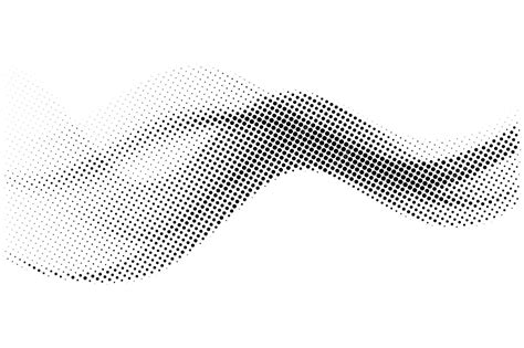 Free Vector Black Abstract Wave Style Grunge Halftone Pattern Texture Background