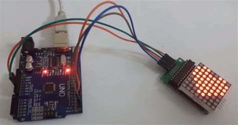 8x8 led matrix max7219 with arduino circuit and code