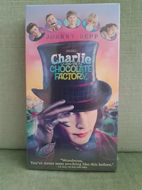 Charlie And The Chocolate Factory 2005 Vhs Johnny Depp Tim Burton Wonka Film New £20 28