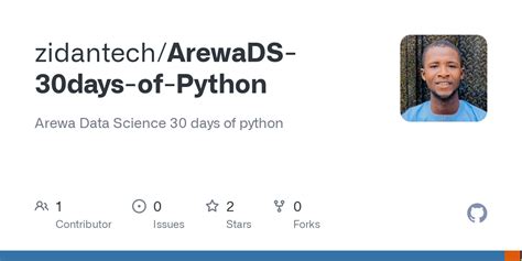 Github Zidantecharewads 30days Of Python Arewa Data Science 30 Days