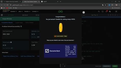 Geekstreak2024 21dayschallenge Dsa Deutschebank Geeksforgeeks Codingchallenge Day2