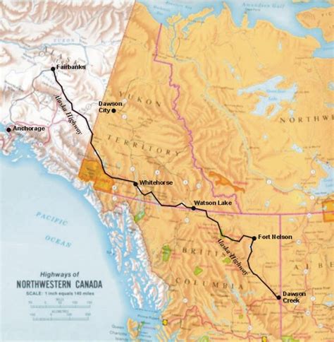 Alaska Highway Map