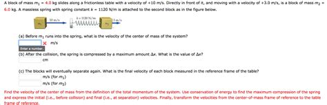 solved a block of mass m 1 4 0 kg slides along a
