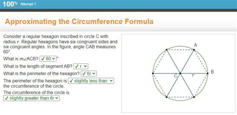 consider a regular hexagon inscribed in circle c with radius r regular