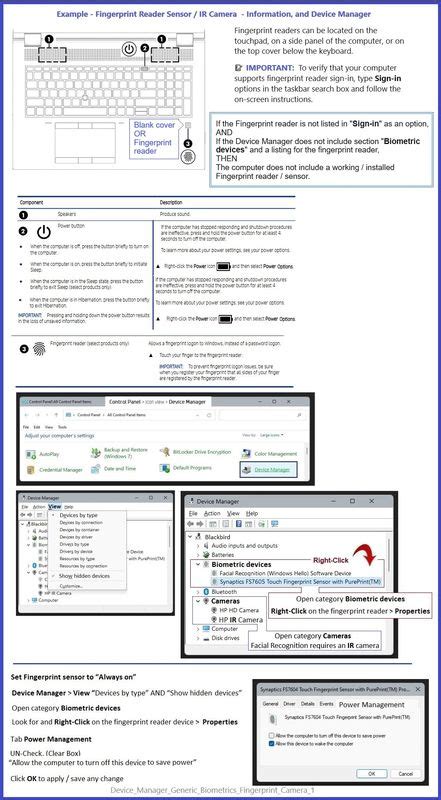 Solved Fingerprint Sign In Not Available On Hp 830 G8 Hp Support