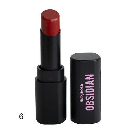 Ruby Rose Obsidian Cream Satin Lipstick Bejou Cosmetics
