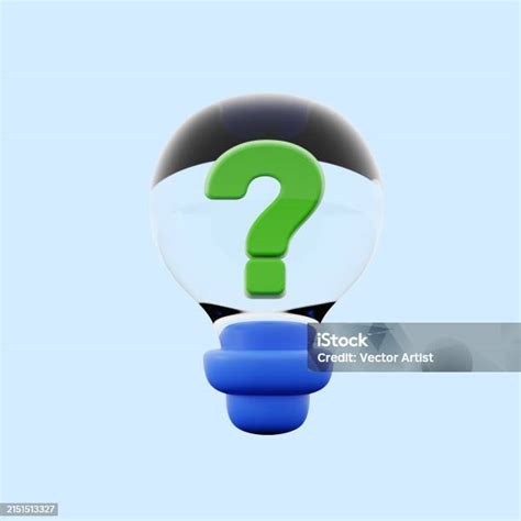 문제 해결을 위한 전구 내부의 물음표 기호 브레인스토밍 3d 아이콘 일러스트 렌더링 디자인 아이콘에 대한 스톡 사진 및 기타