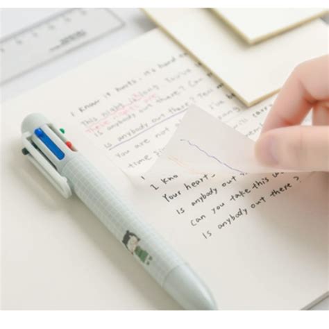 투명 점착 포스트잇 메모지 2세트 반투명 인덱스 접착 필름 메모 포스티지 포스트지 에이블리