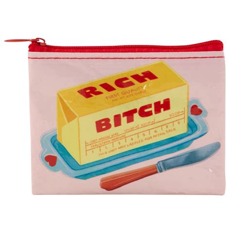 Rich Bitch Coin Purse Blue Q Outer Layer