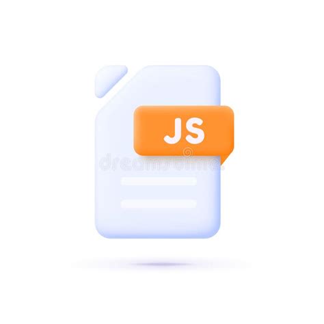 Js File 3d Vector For Web Page Design Vector Illustration Design Stock
