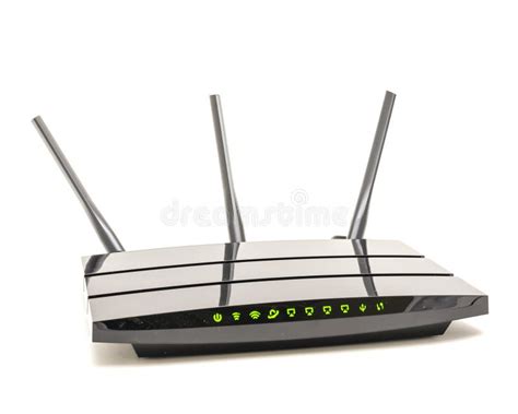 Working Wireless Router Cable Modem With Connection Status Light Stock Photo Image Of