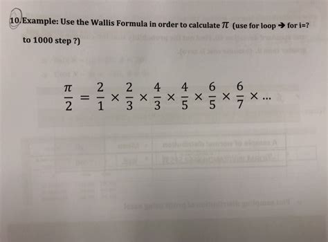 Solved 10 Example Use The Wallis Formula In Order T O