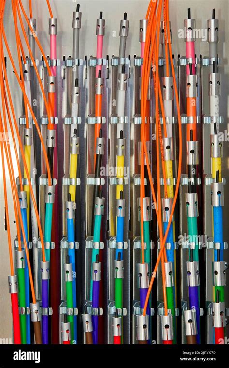 Coloured Fibre Optic Cables For Broadband Connections Berlin Germany